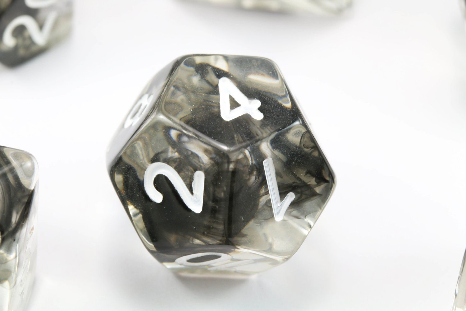 Venom Dice (Black) RPG Role Playing Game Dice Set – Dark Elf Dice