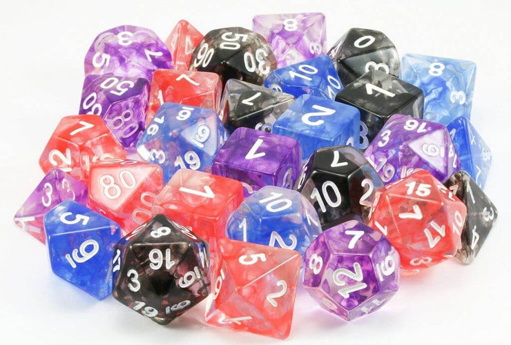 Venom Dice (Black) RPG Role Playing Game Dice Set – Dark Elf Dice