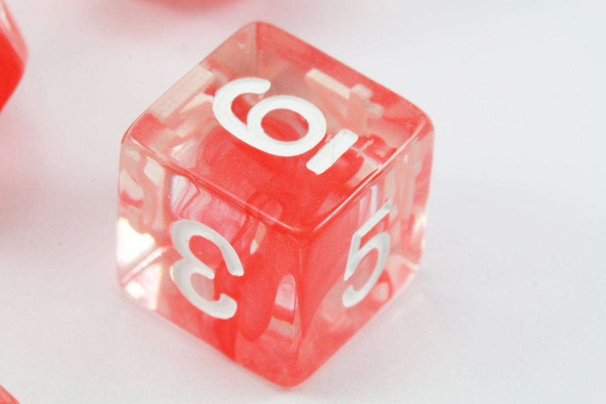 Venom Dice (Red) RPG Role Playing Game Dice Set – Dark Elf Dice