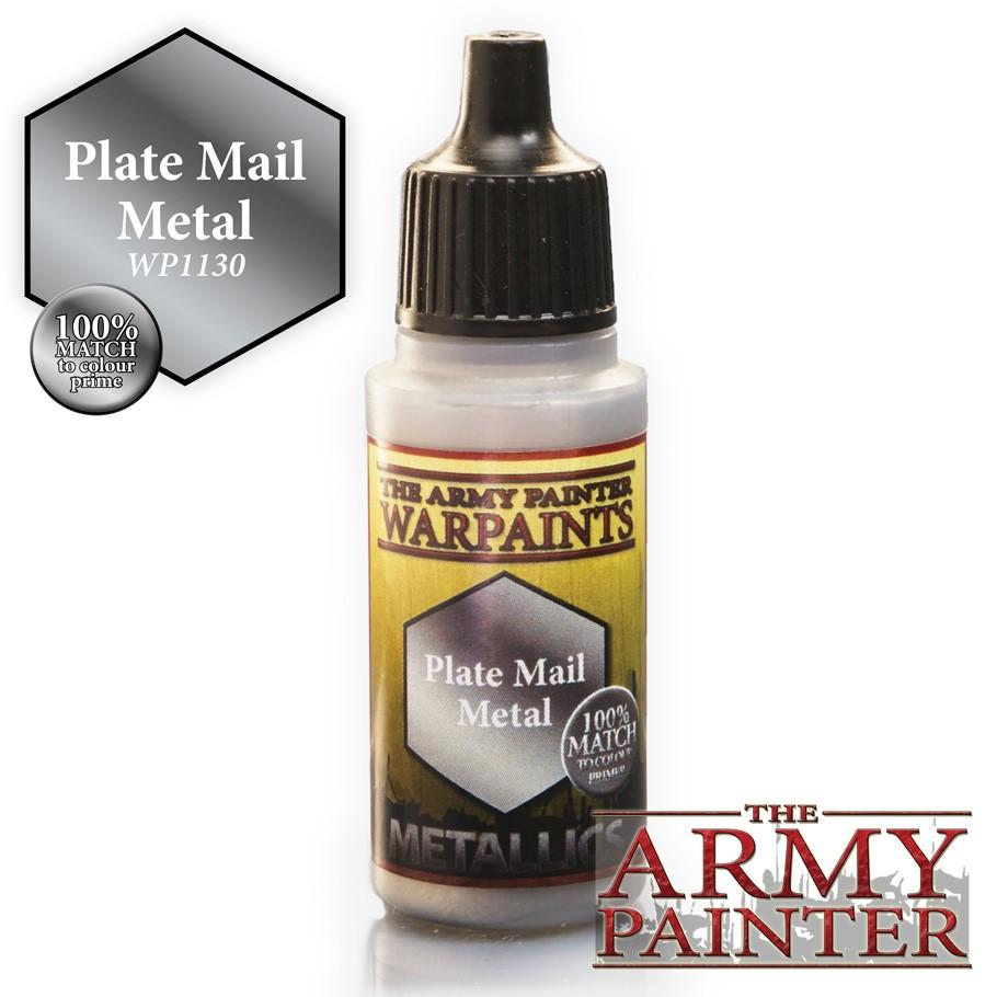 Army Painter: Warpaints Plate Mail Metal 18ml (Miniatures Paint) – Dark ...