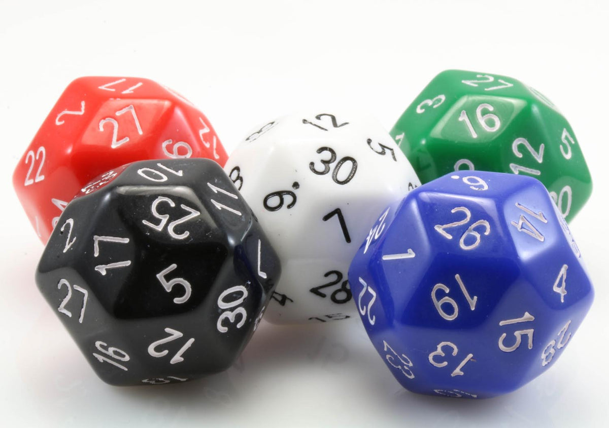 The Dice Lab: D30 (Choose Color) | Numerically Balanced Game Die – Dark ...