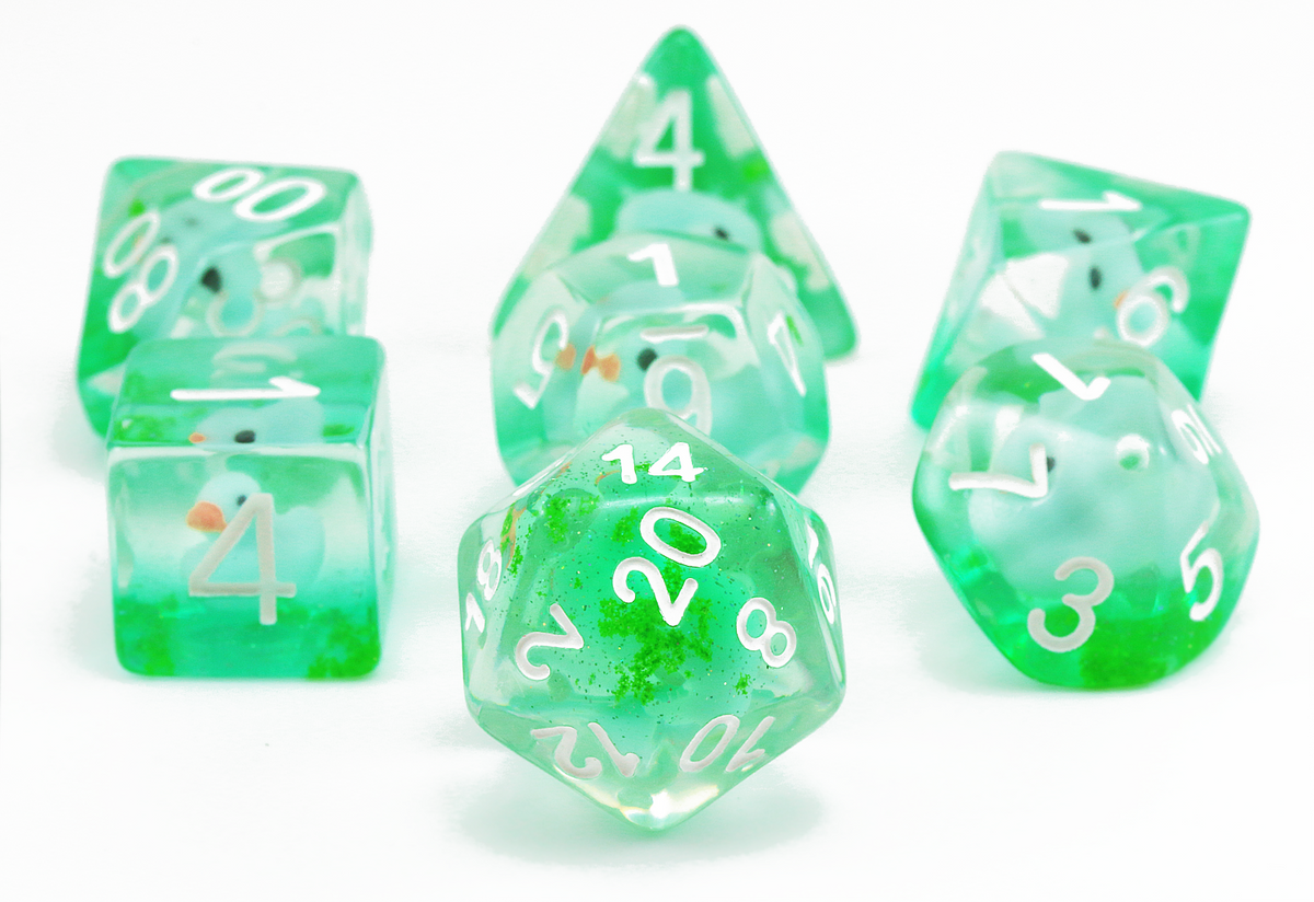 Rubber Ducky Dice (Green) | RPG Role Playing Game Duck Dice Set – Dark ...