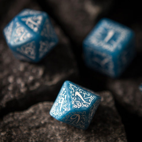 Elven Dice (Glacier And White) | RPG Role Playing Game Dice Set – Dark ...