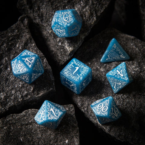 Elven Dice (Glacier And White) | RPG Role Playing Game Dice Set – Dark ...